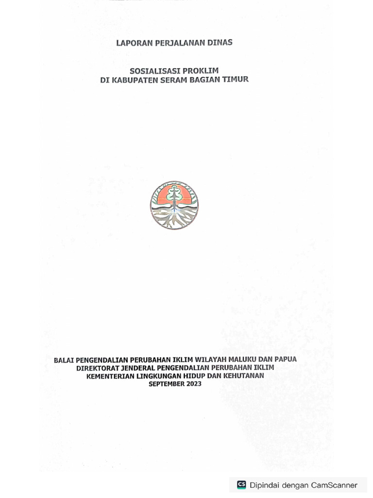 Laporan Sosialisasi ProKlim SBT | PDF