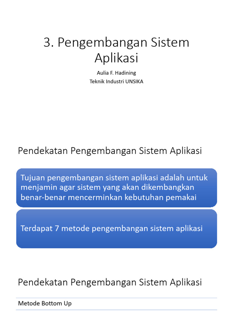 Pengembangan Sistem Aplikasi | PDF