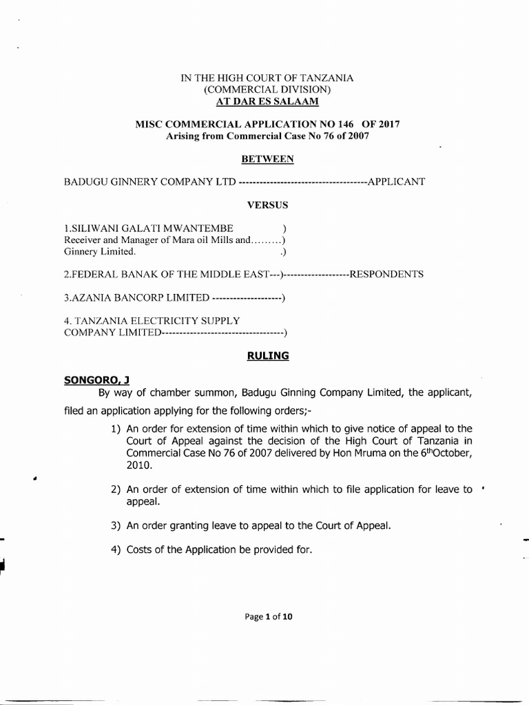 2017, HC (Comm. Div) A Stickler For Rules, Dismisses Application For ...