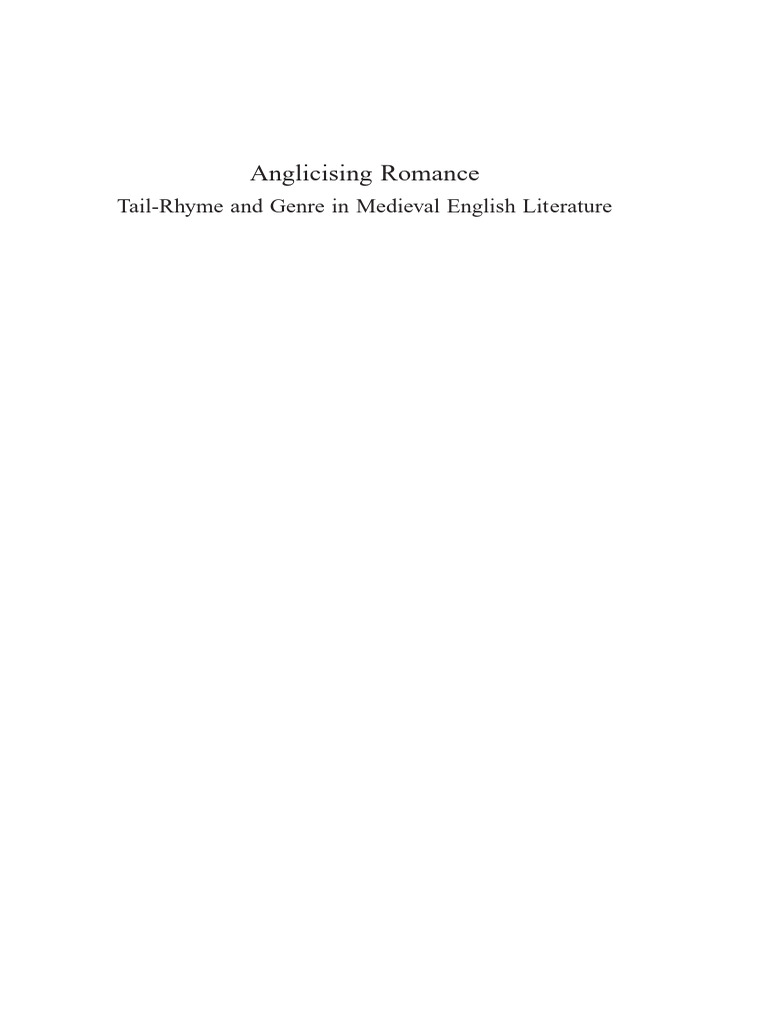 Anglicising Romance Tail Rhyme | PDF