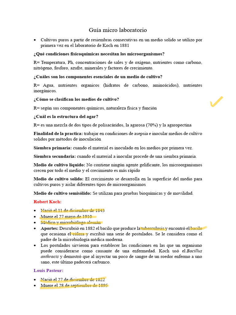 Guía Micro Laboratorio | PDF