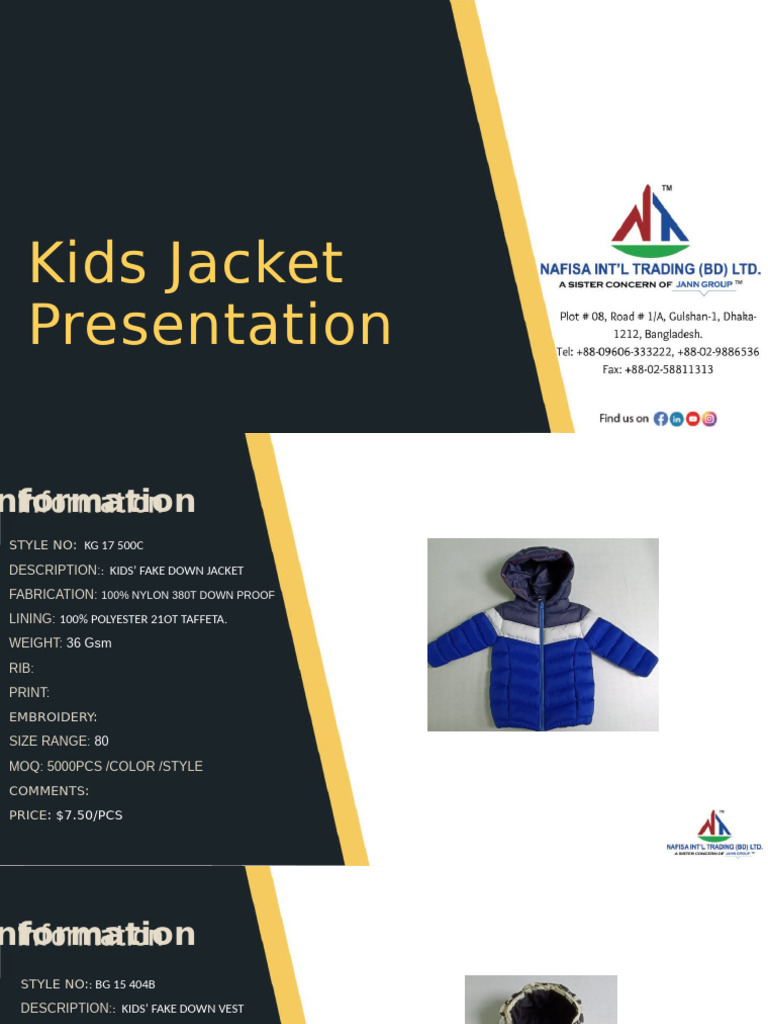 Nafisa BD - KIds Jackets | PDF