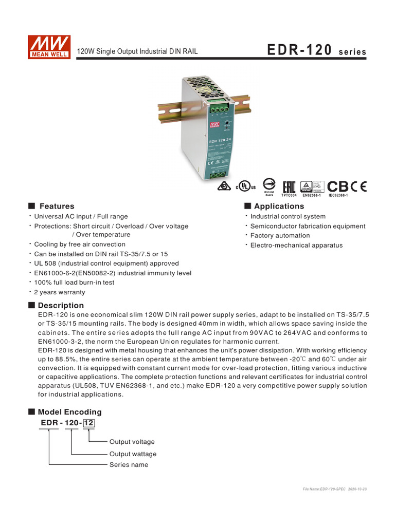 EDR 120 Spec | PDF