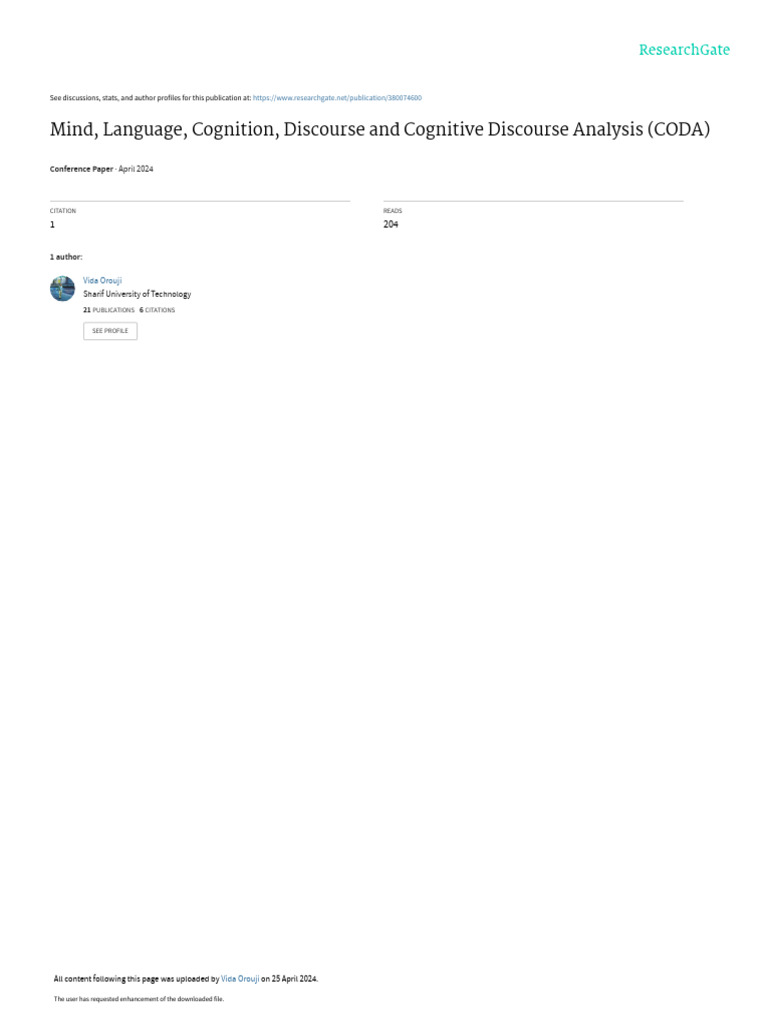 Discourse Analysis | PDF | Multilingualism | Discourse
