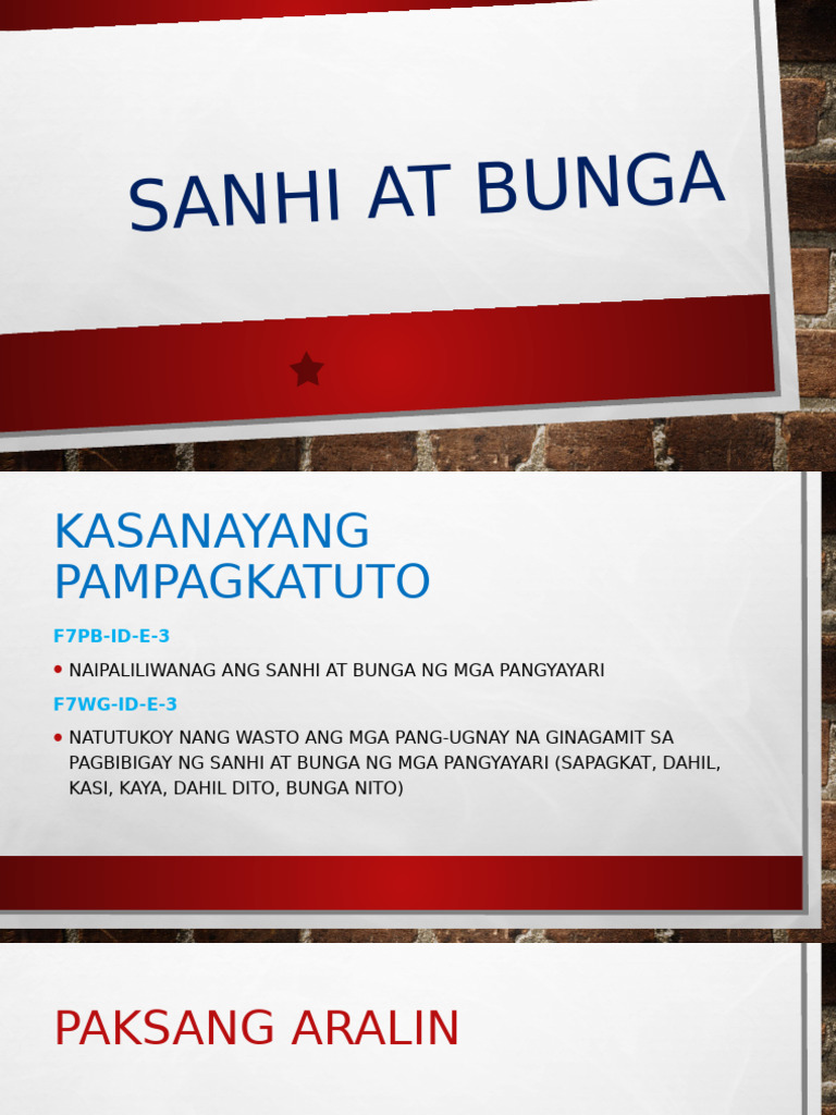 SANHI AT BUNGA - Demo Teaching | PDF