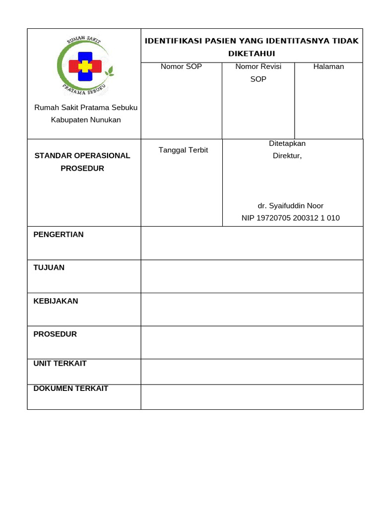 Format Sop Kosong | PDF