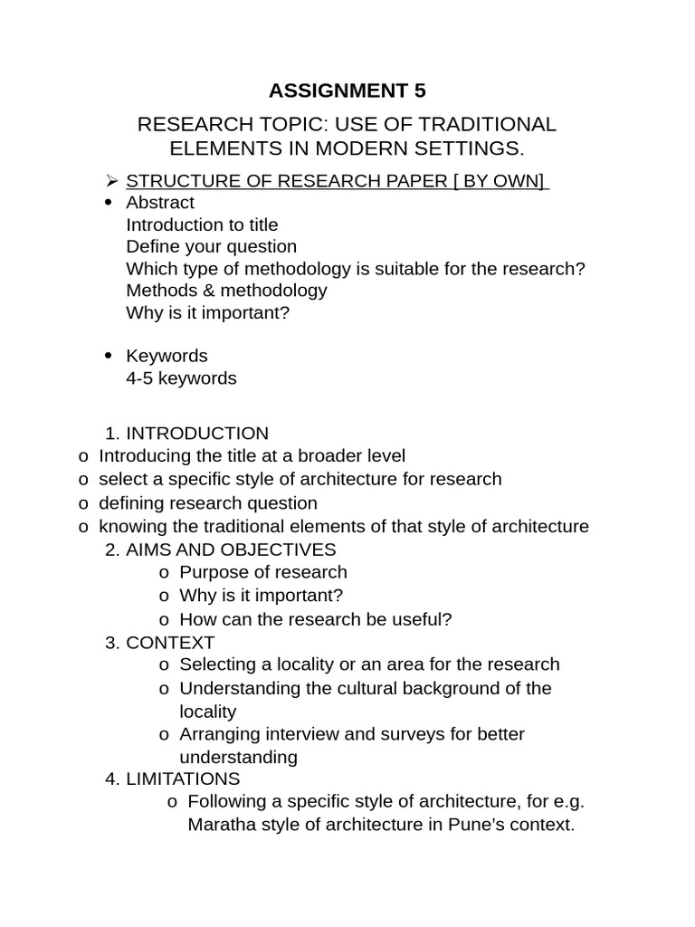 Structure of Research Paper | PDF