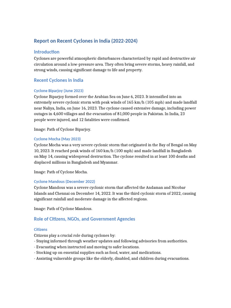 Cyclone Report | PDF