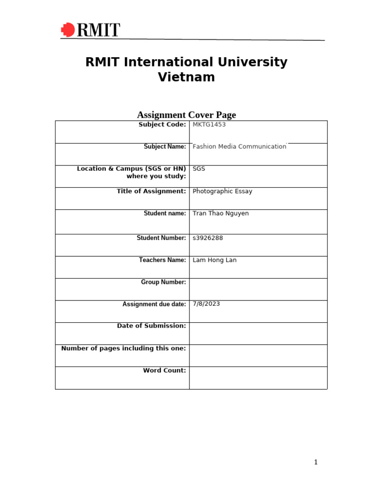 Essay Mktg1453 Asn1 Tran Thao Nguyen (Repaired) | PDF