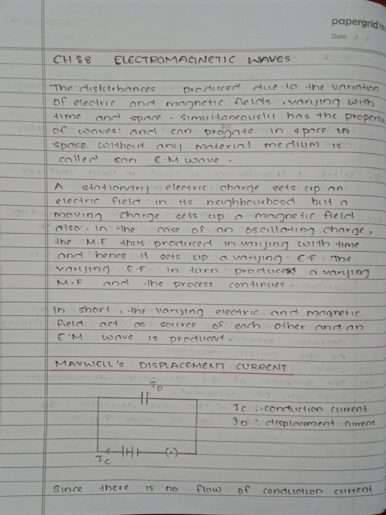 Electromagnetic Waves Notes | PDF