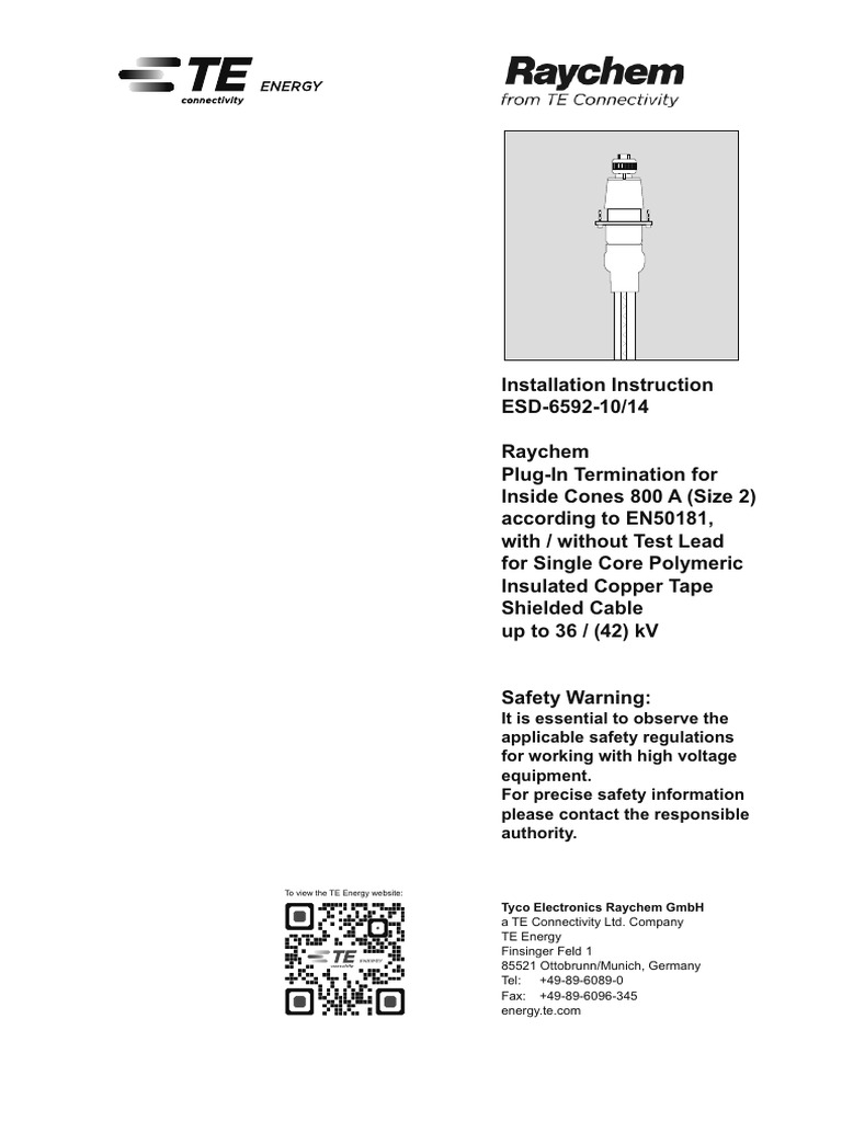 ESD-6592-10 - 14 GIS Plug-In Termination (Size-2) | PDF
