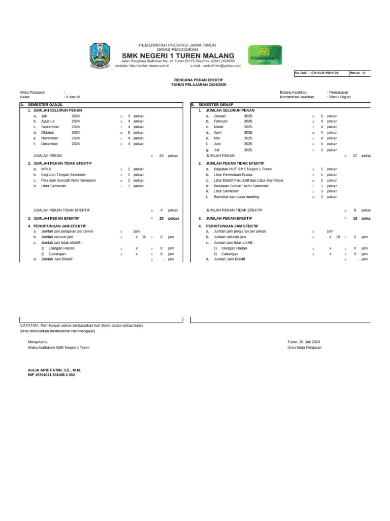 2 - Rpe 2024-2025 Kelas X-Xi | PDF