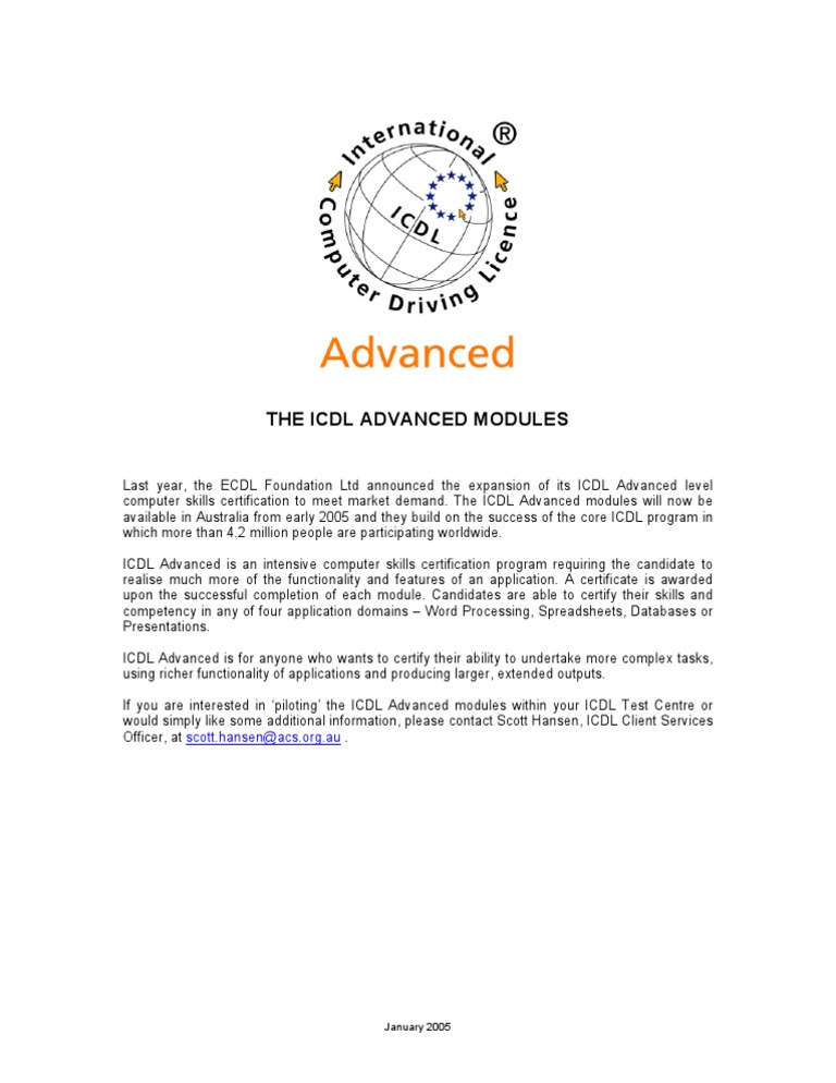 ICDL Advanced Certification Launch | PDF | Business