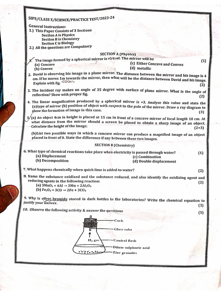 Science Practice Test | PDF