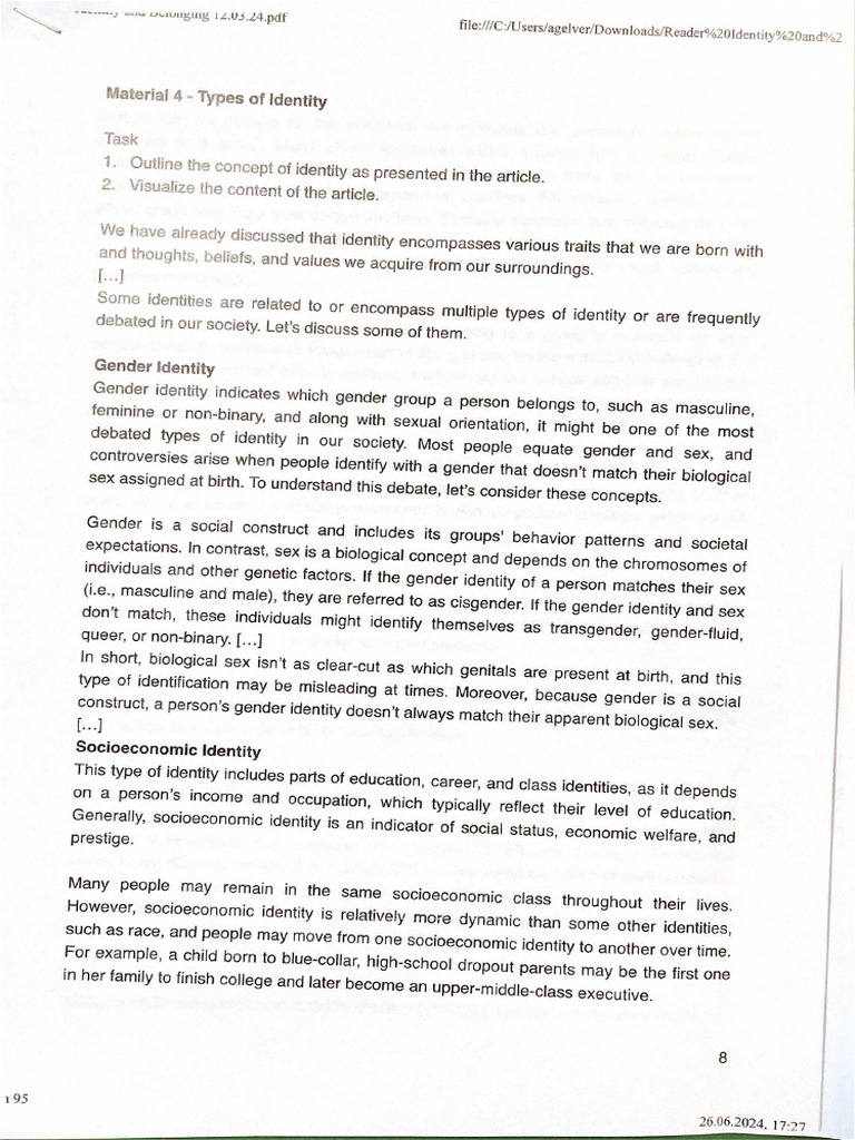 Types of Identity | PDF