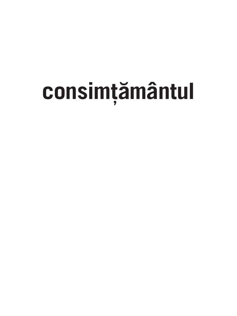 Consimtamantul 20pp | PDF