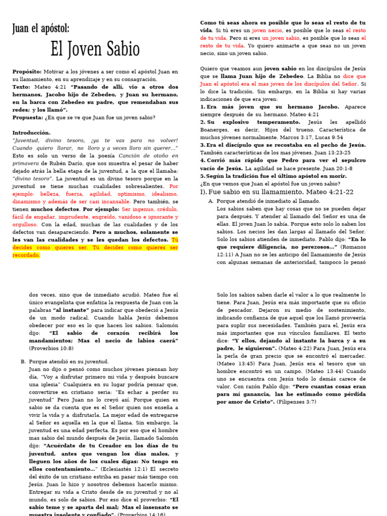 El Apostol Juan El Joven Sabio | PDF