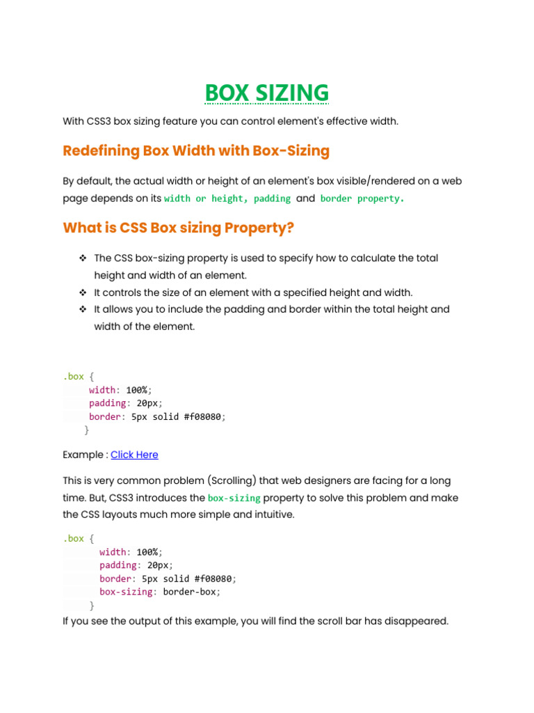 11 CSS Box-Sizing and Fileters | PDF