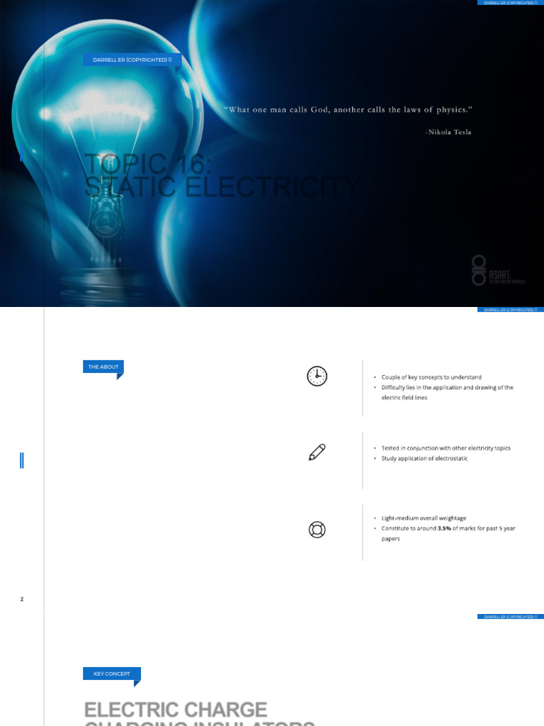 [PHY] Chapter 16 - Static Electricity | PDF