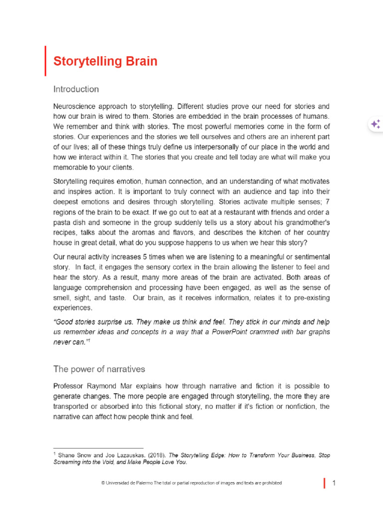 Storytelling Brain | PDF