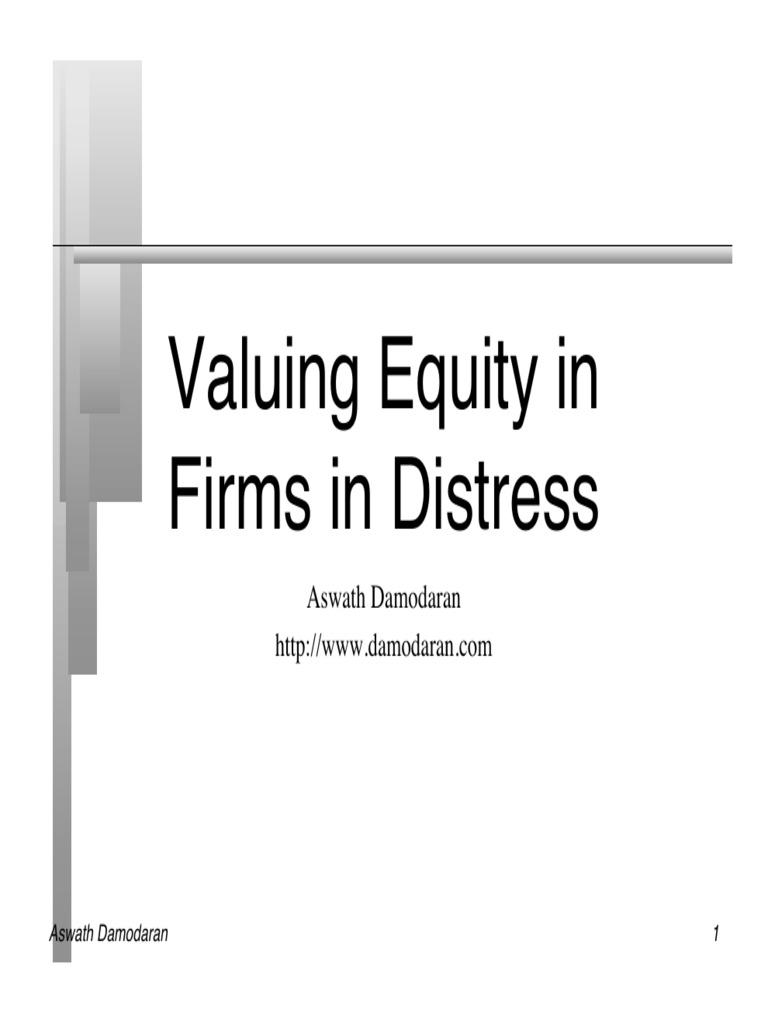 Distressed Valuation by Damodaran | PDF