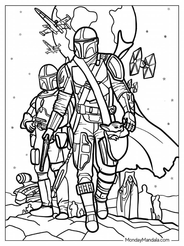 The Mandalorian Poster Coloring Sheet | PDF