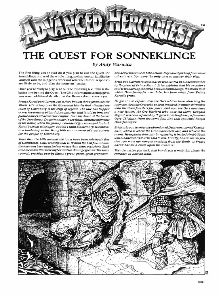 Advanced Heroquest: The Quest For Sonneklinge (Upscaled) | PDF