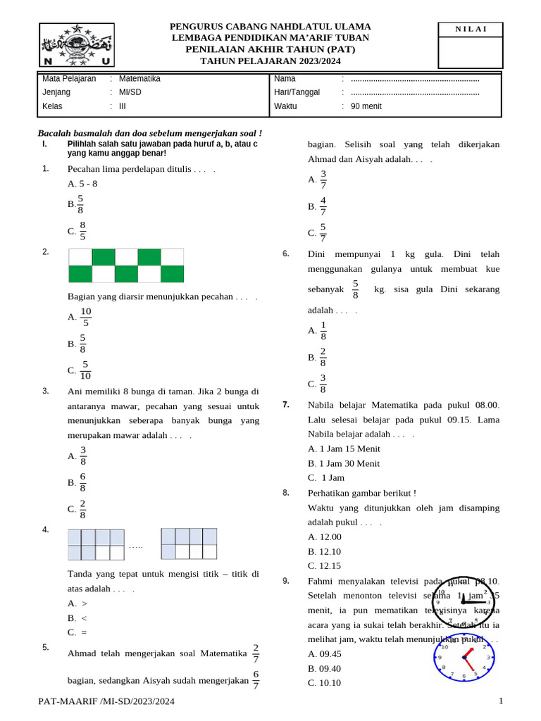 Soal Sat Matematika | PDF