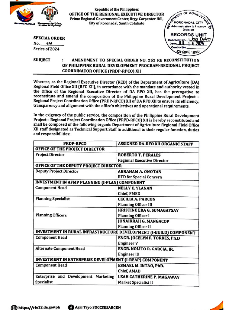 Da PRDP 12 S.O. August 2024 | PDF