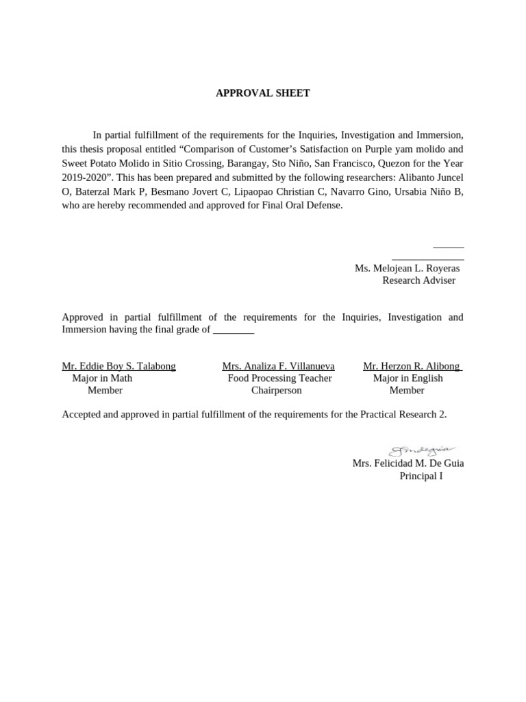 Approval Sheet | PDF