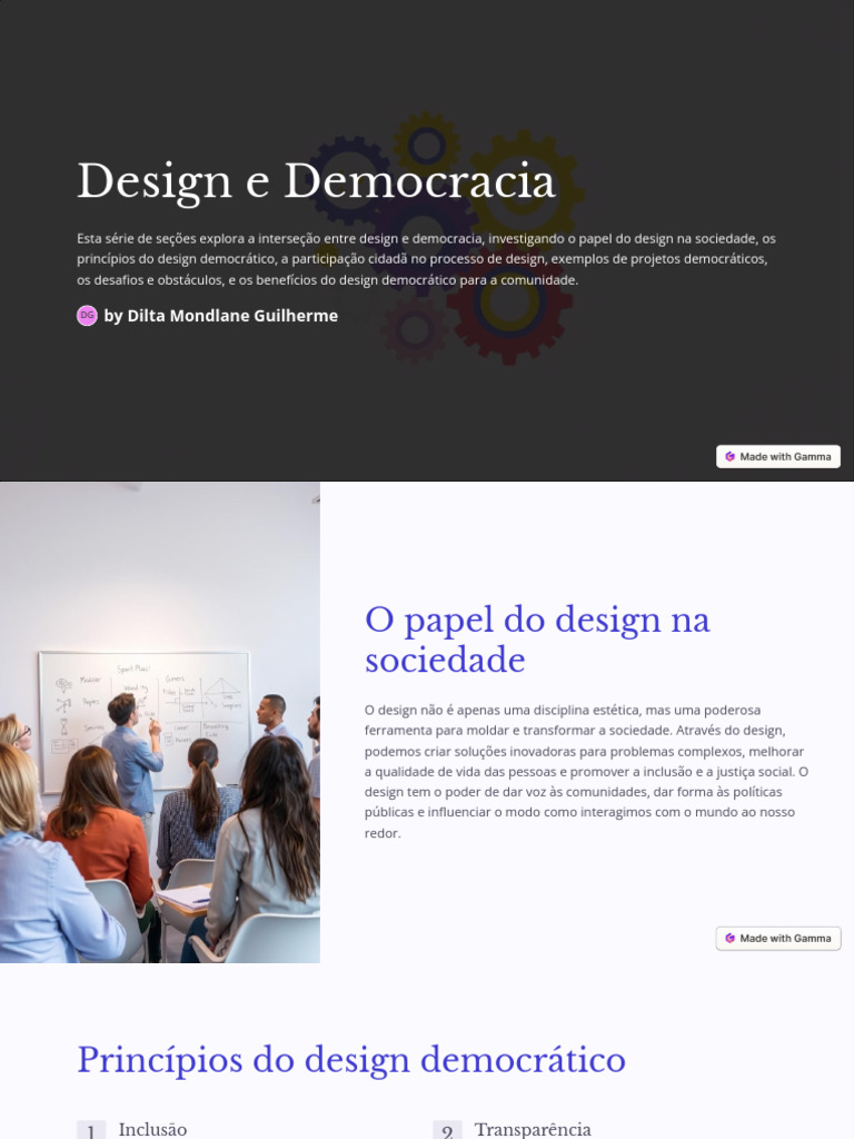 Design e Democracia: Princípios e Exemplos | PDF