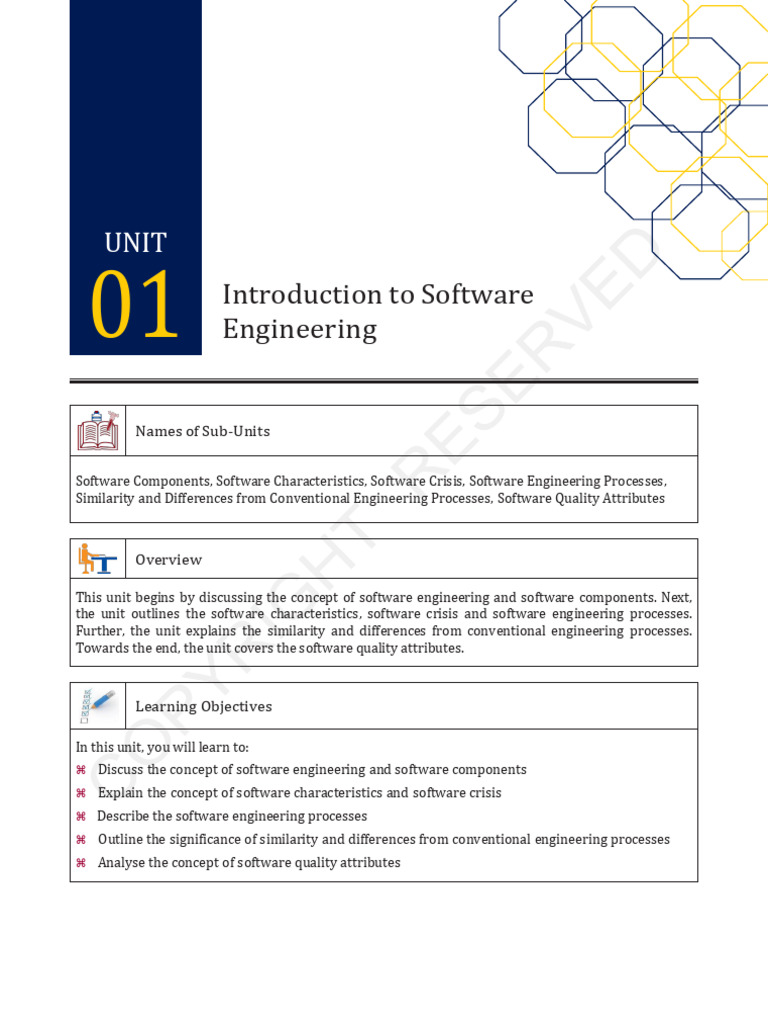 Unit01 - Introduction To Software Engineering | PDF | Software | Engineering