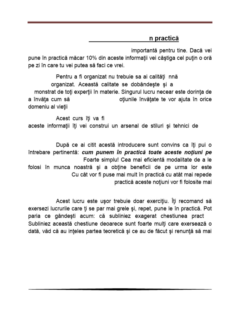 Lectia 1 - Managementul Timpului | PDF