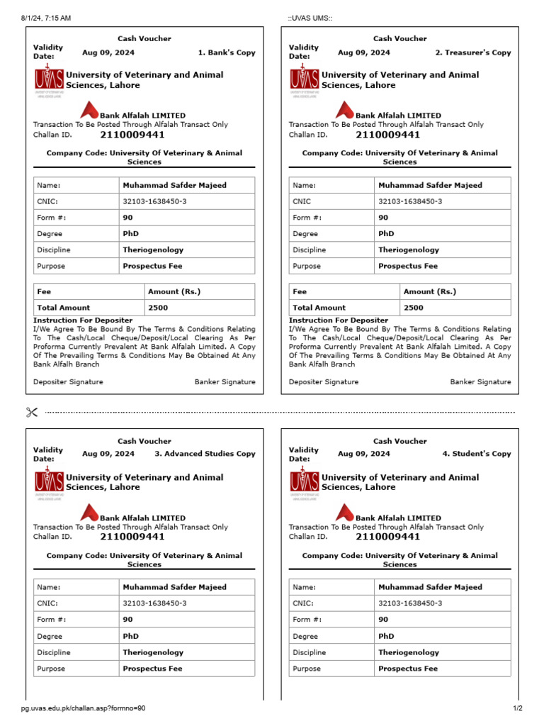 Challan | PDF
