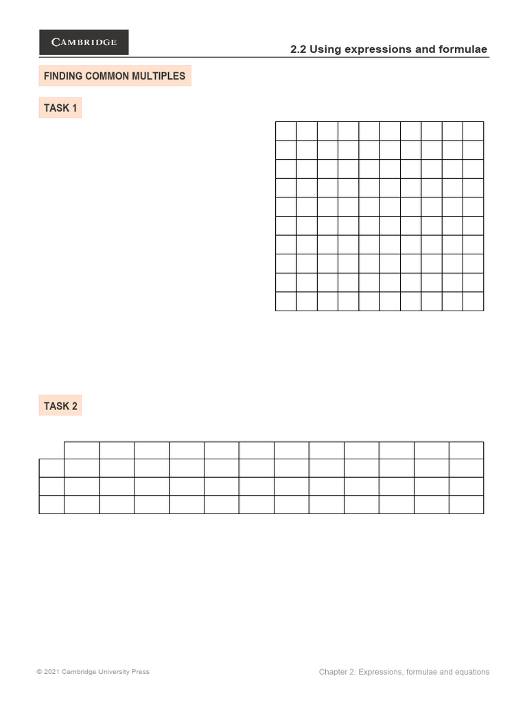 FInding Common Multiples | PDF