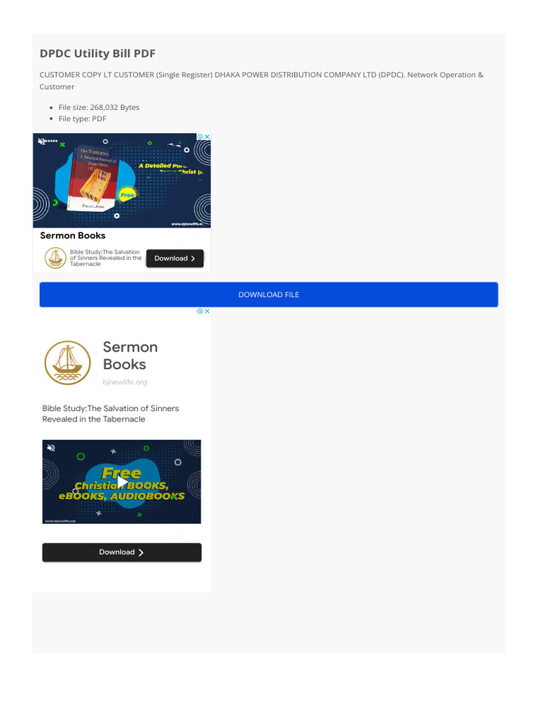 DPDC Utility Bill PDF - TOAZ - INFO | PDF