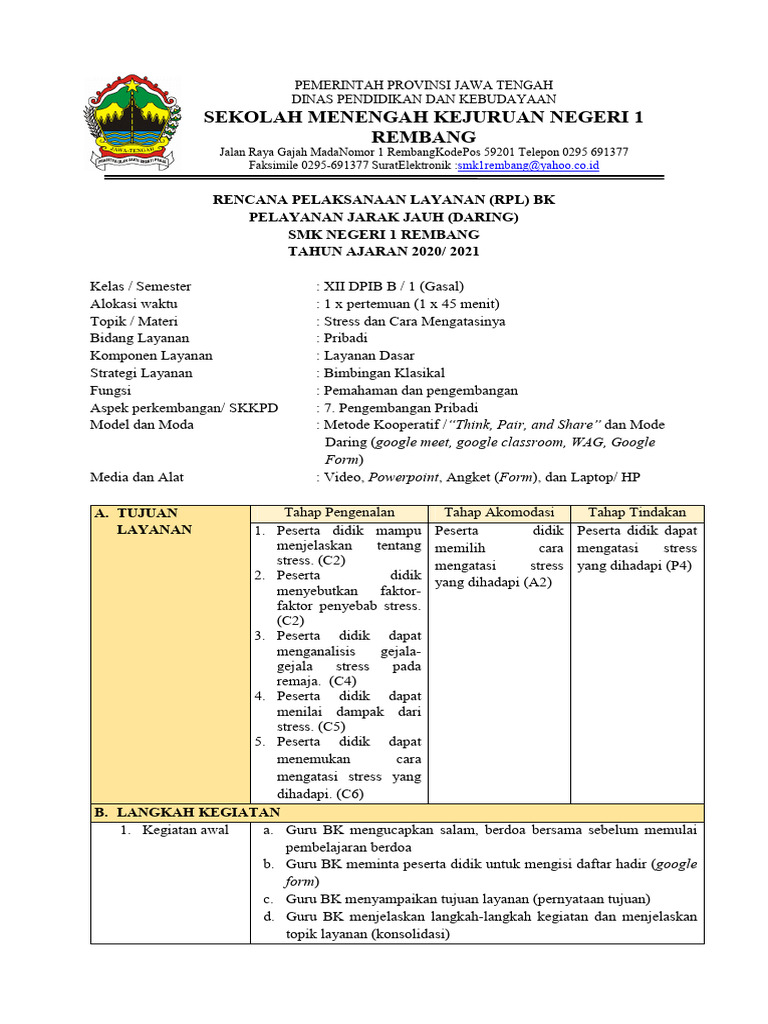 LKPD RPL Stress Dan Cara Mengatasinya | PDF
