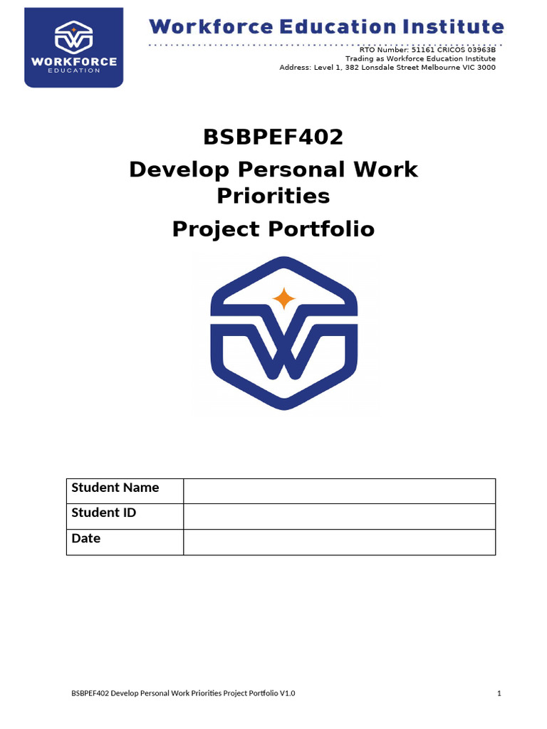BSBPEF402 Project Portfolio | PDF