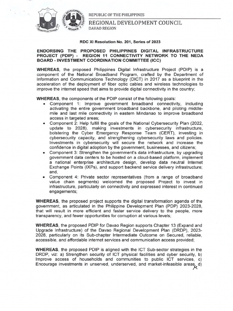 NEDA Endorsement Region XI | PDF