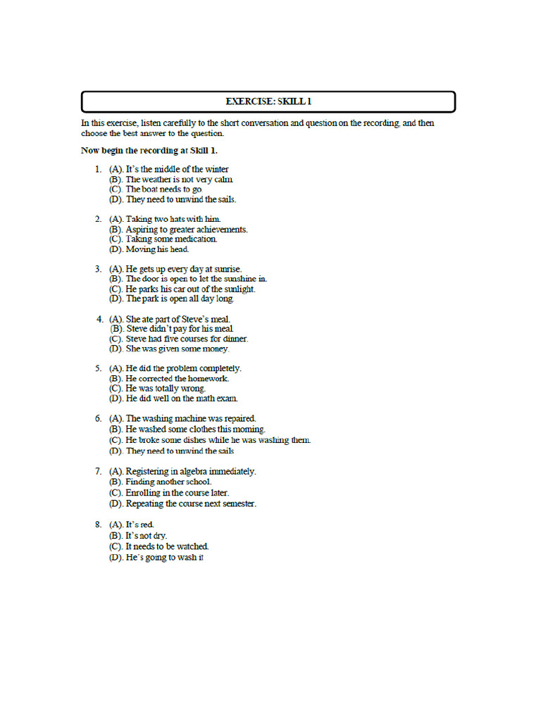 Skill 1 Restatement | PDF