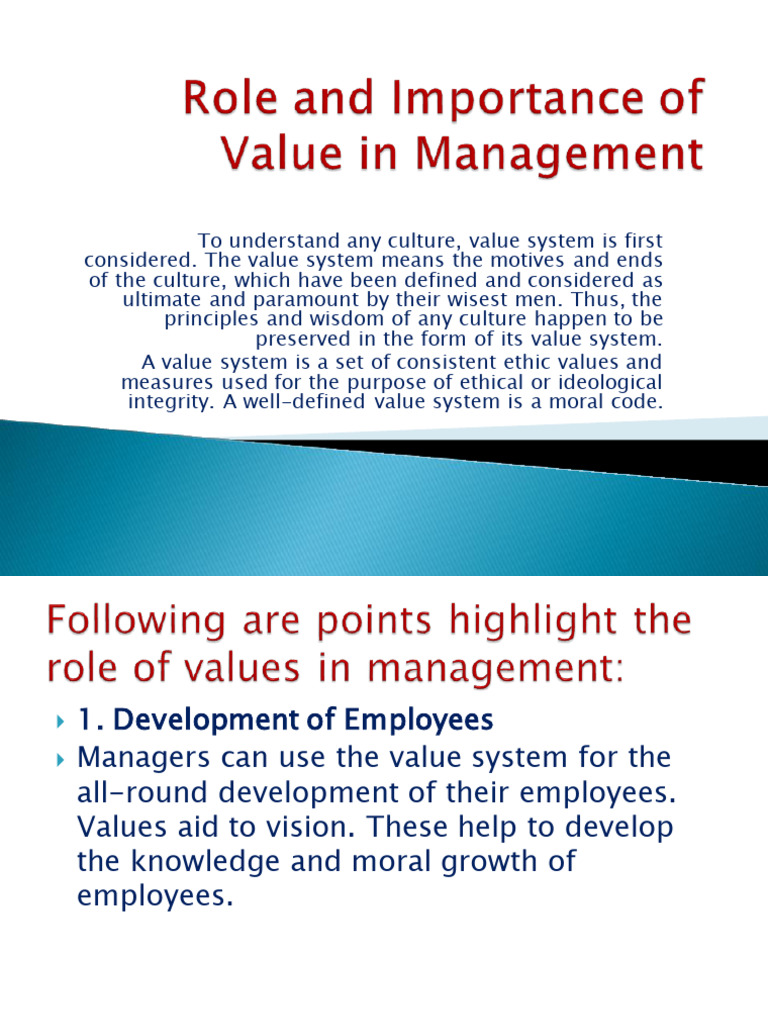 (U1) Values in Management | PDF