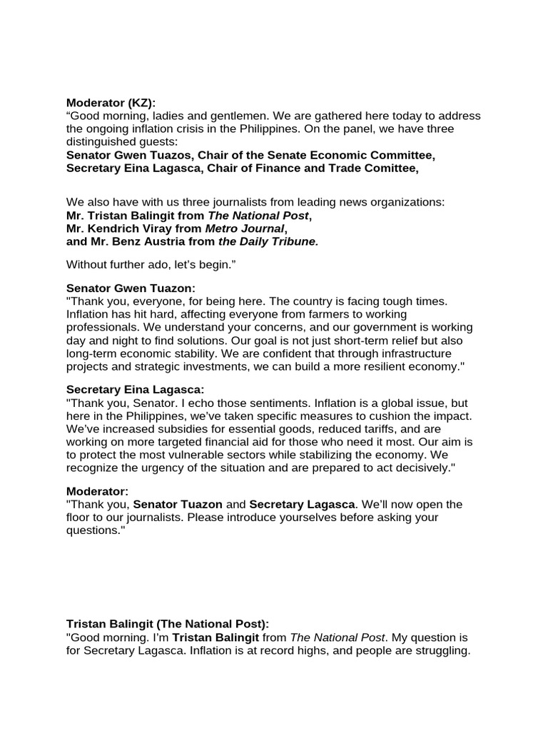 Presscon Script | PDF