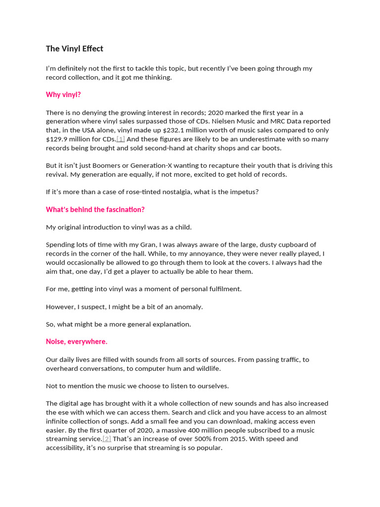 The Vinyl Effect | PDF