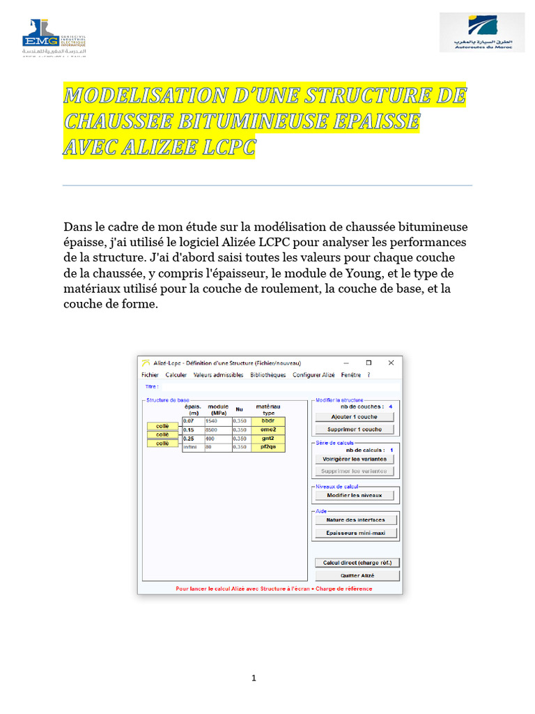 Mod Lisation de La Structure de Chauss e | PDF | Élasticité (Physique)