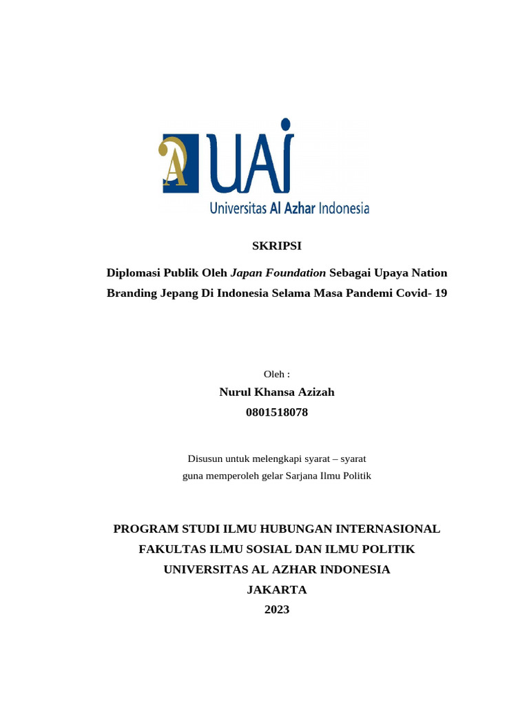 Skripsi Nurul Khansa Azizah | PDF