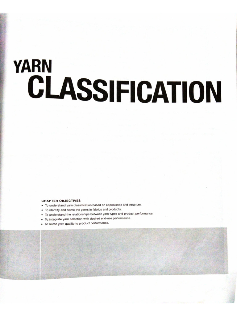 Yarn Classification | PDF