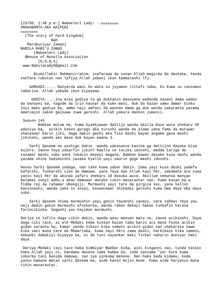 A MAKABARTA AKA HAIFENI CMPLT Ya | PDF