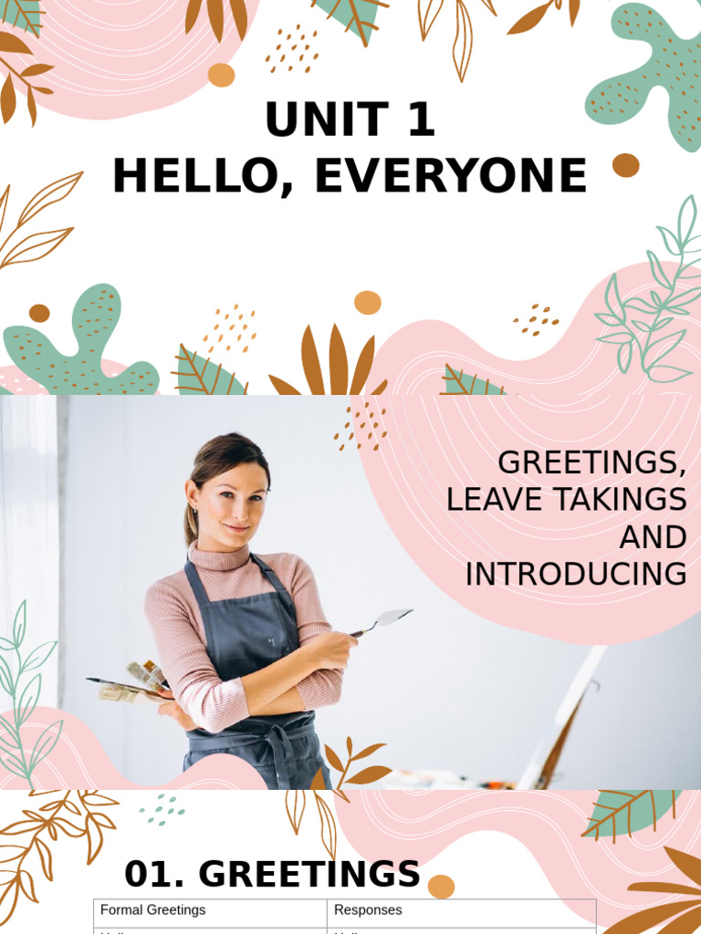 Greeting leave taking and introducing | PDF