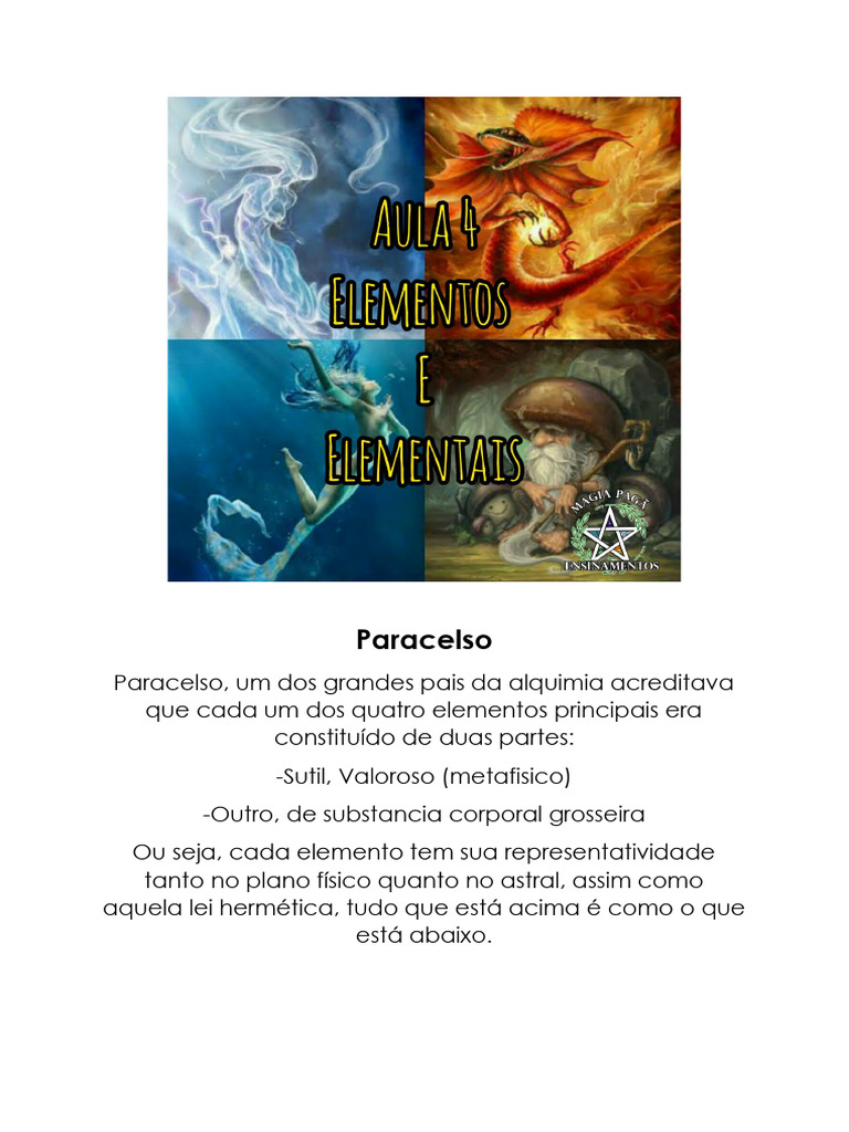 Elementos e Elementais - Bruxaria | PDF