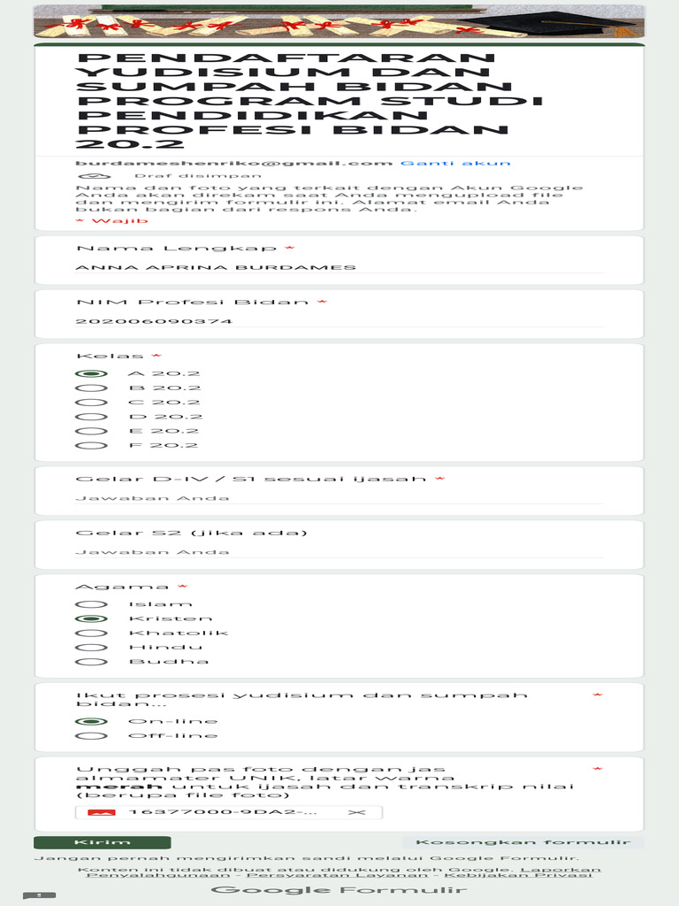Pendaftaran Yudisium Dan Sumpah Bidan Program Stu | PDF